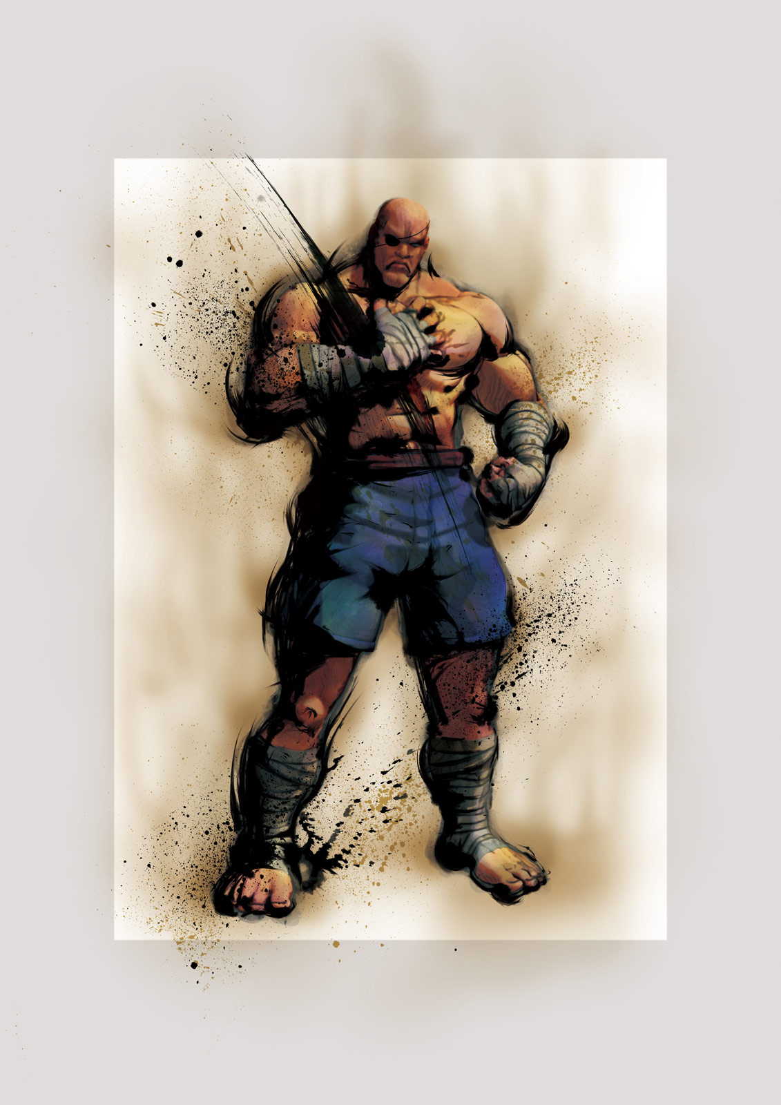 Sagat artwork #1, Street Fighter 4: High resolution