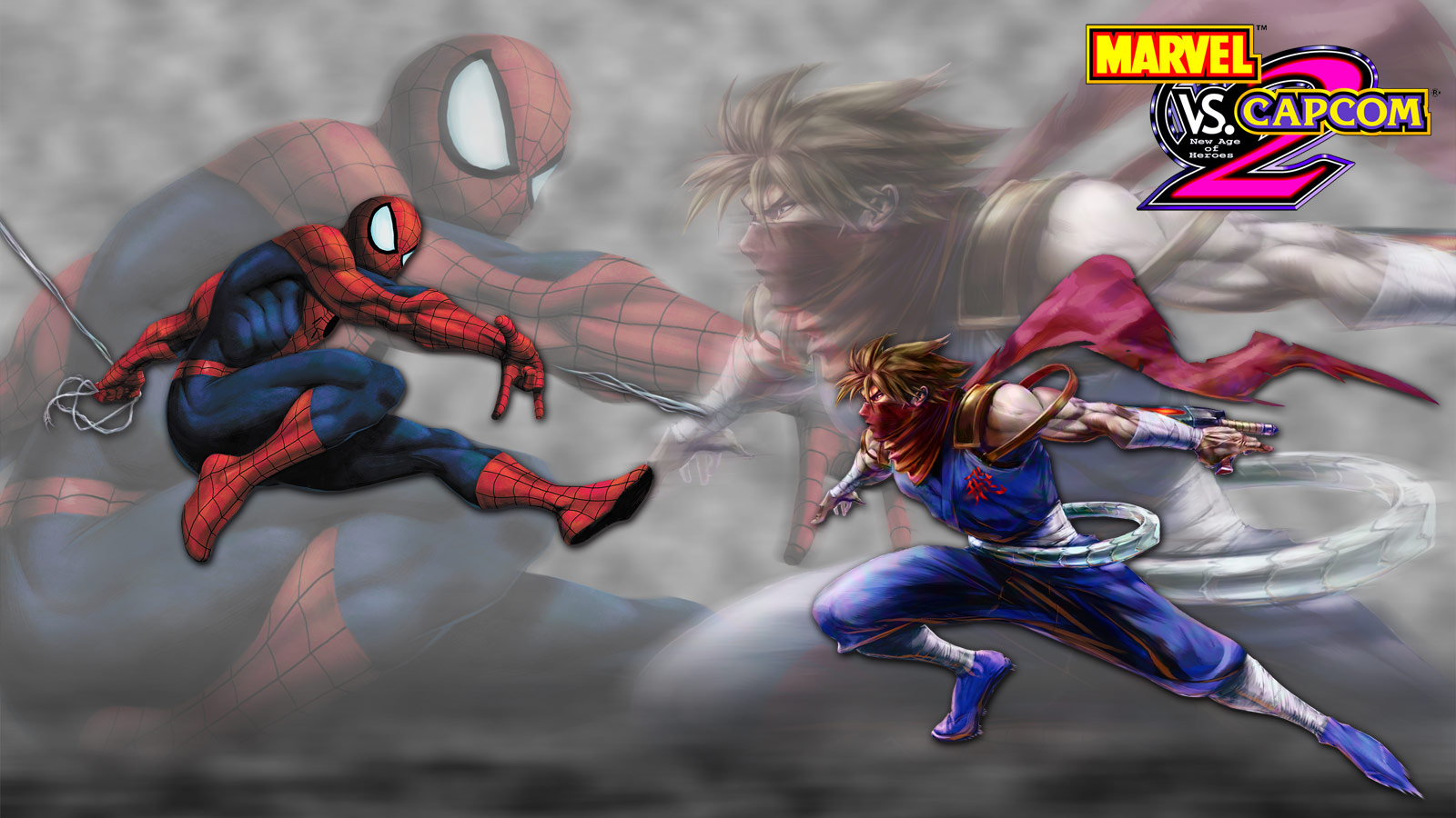 Marvel vs. Capcom 2 artwork, Spider-Man vs. Strider