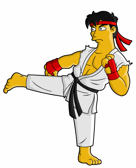 Street Fighter artwork in Simpson's style image #2