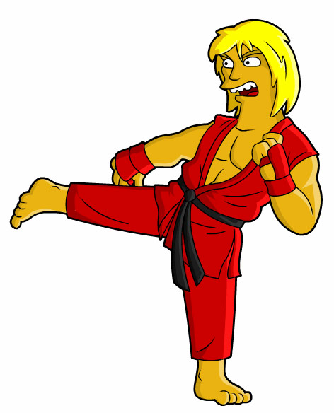 Street Fighter artwork in Simpson's style image #4
