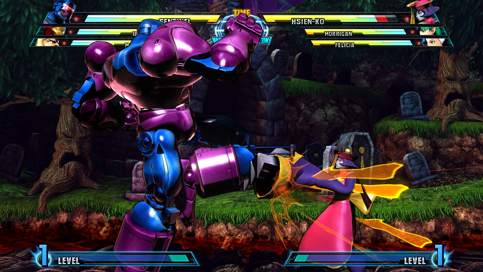 Sentinel and Hsien-Ko Marvel vs. Capcom 3 image #5