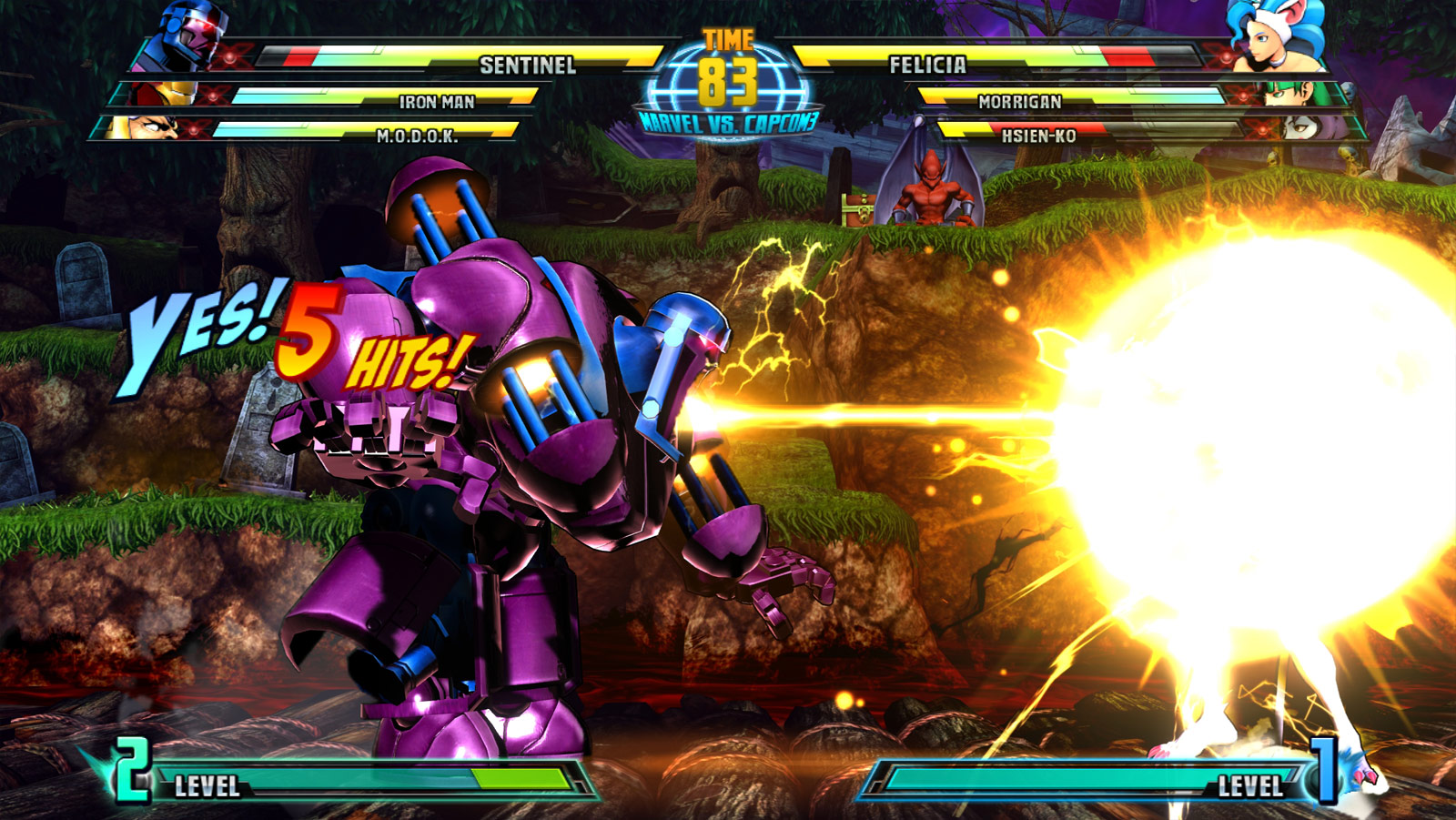 Sentinel and Hsien-Ko Marvel vs. Capcom 3 image #7
