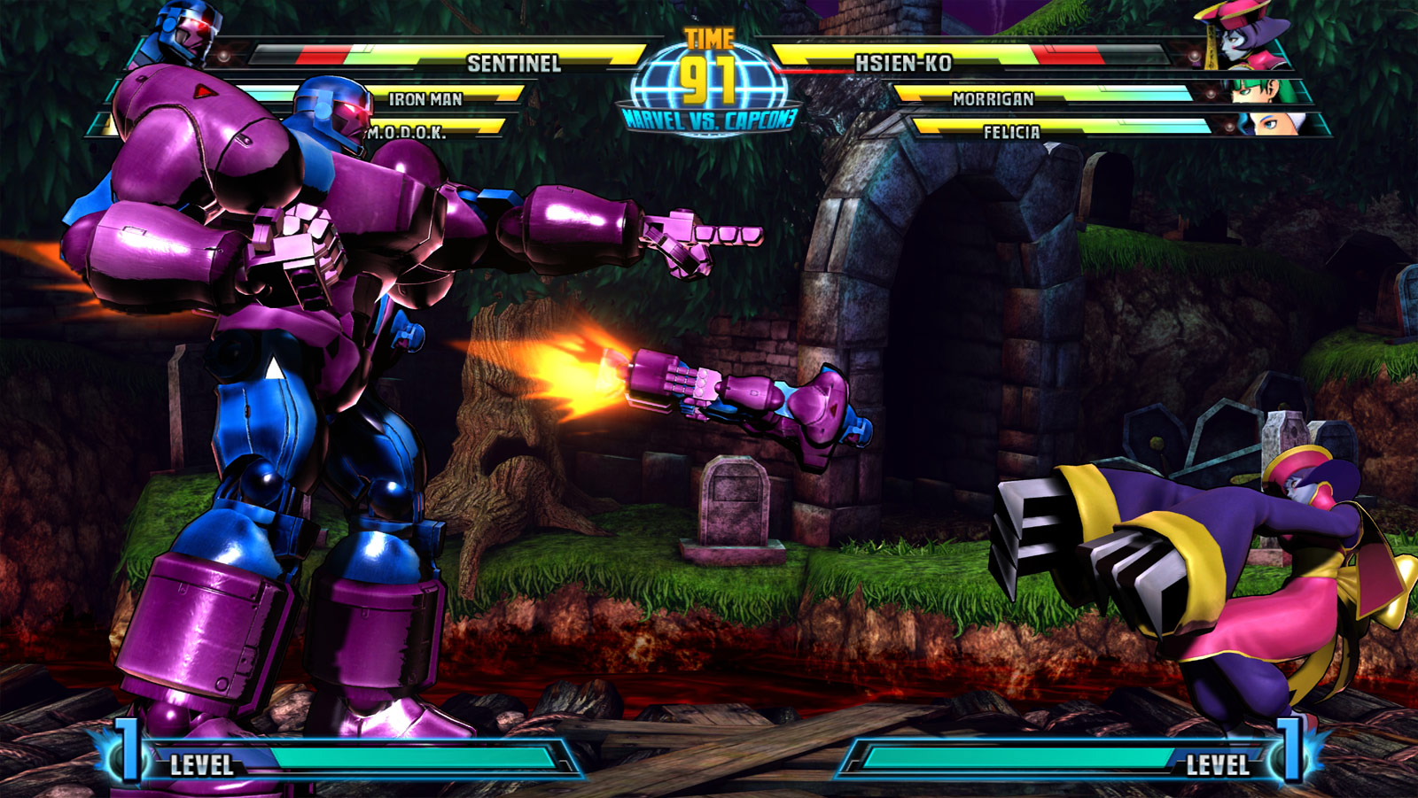 Sentinel and Hsien-Ko Marvel vs. Capcom 3 image #13