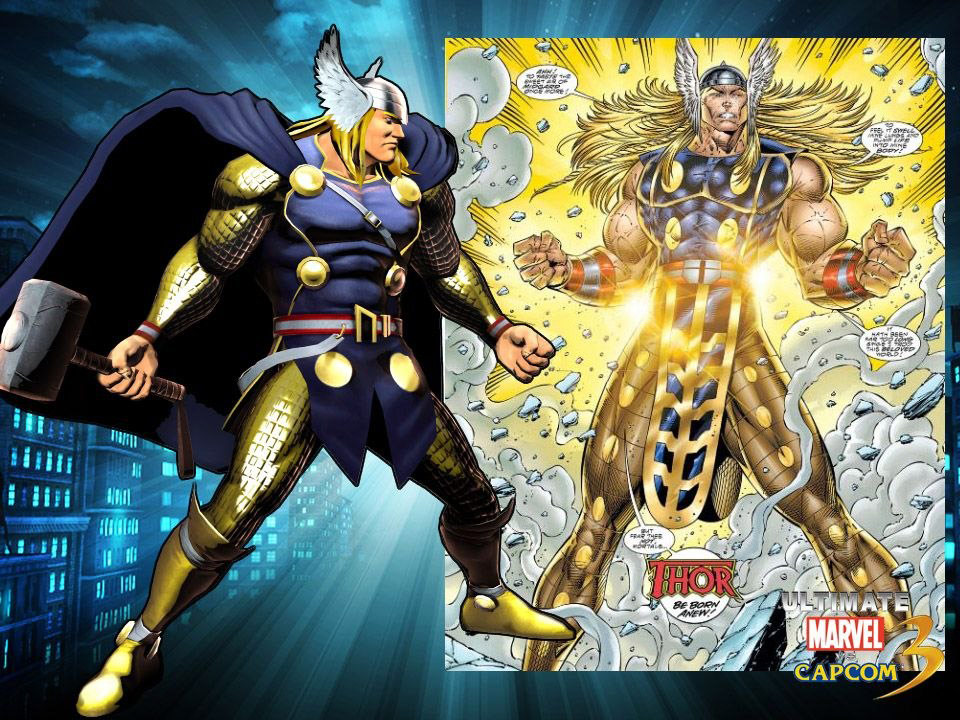 Thor and Amaterasu colors preview for Ultimate Marvel vs. Capcom 3 #1