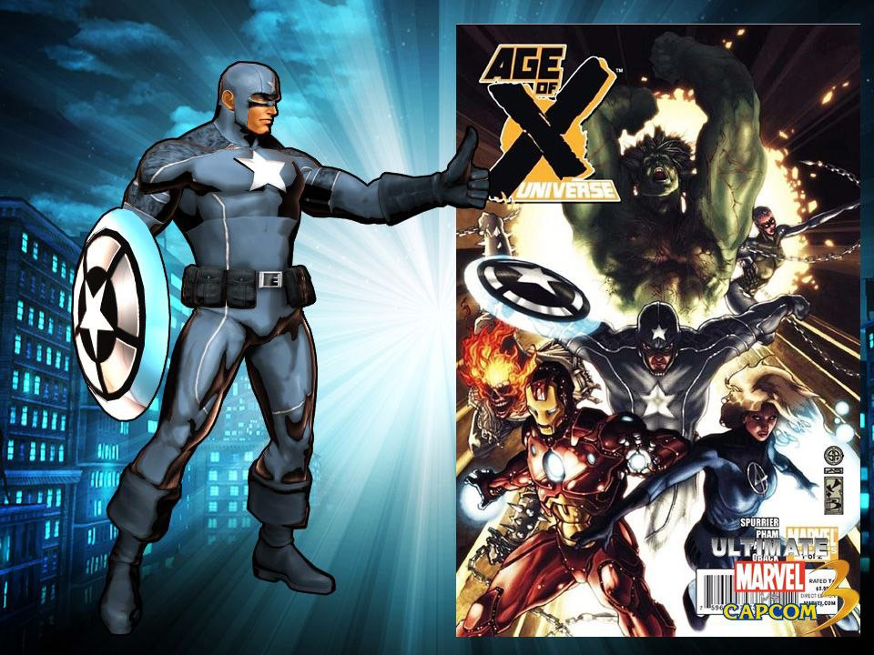 Captain America and Chris Redfield's colors in Ultimate Marvel vs ...