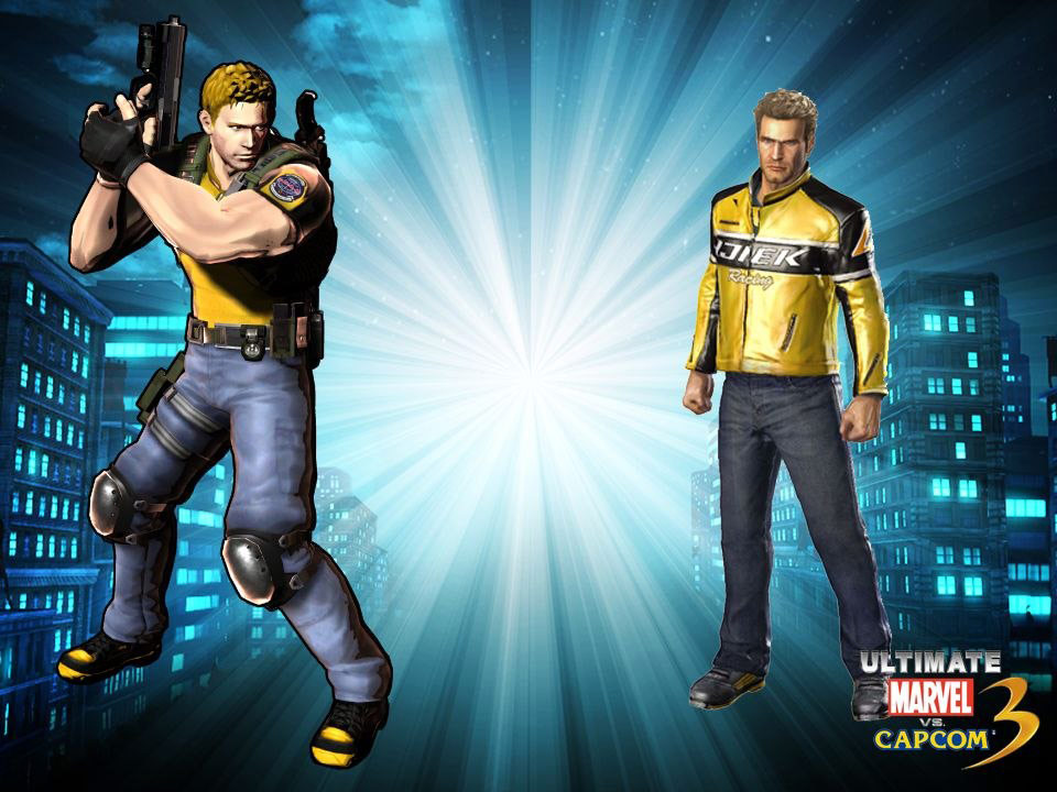 Captain America and Chris Redfield's colors in Ultimate Marvel vs ...