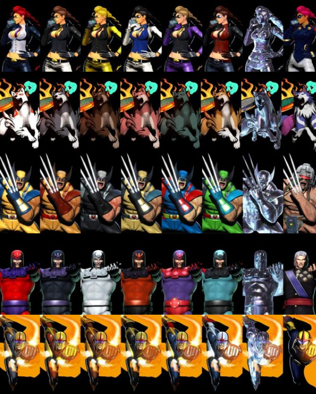 Color portrait images for the fighters in UMvC3 #7