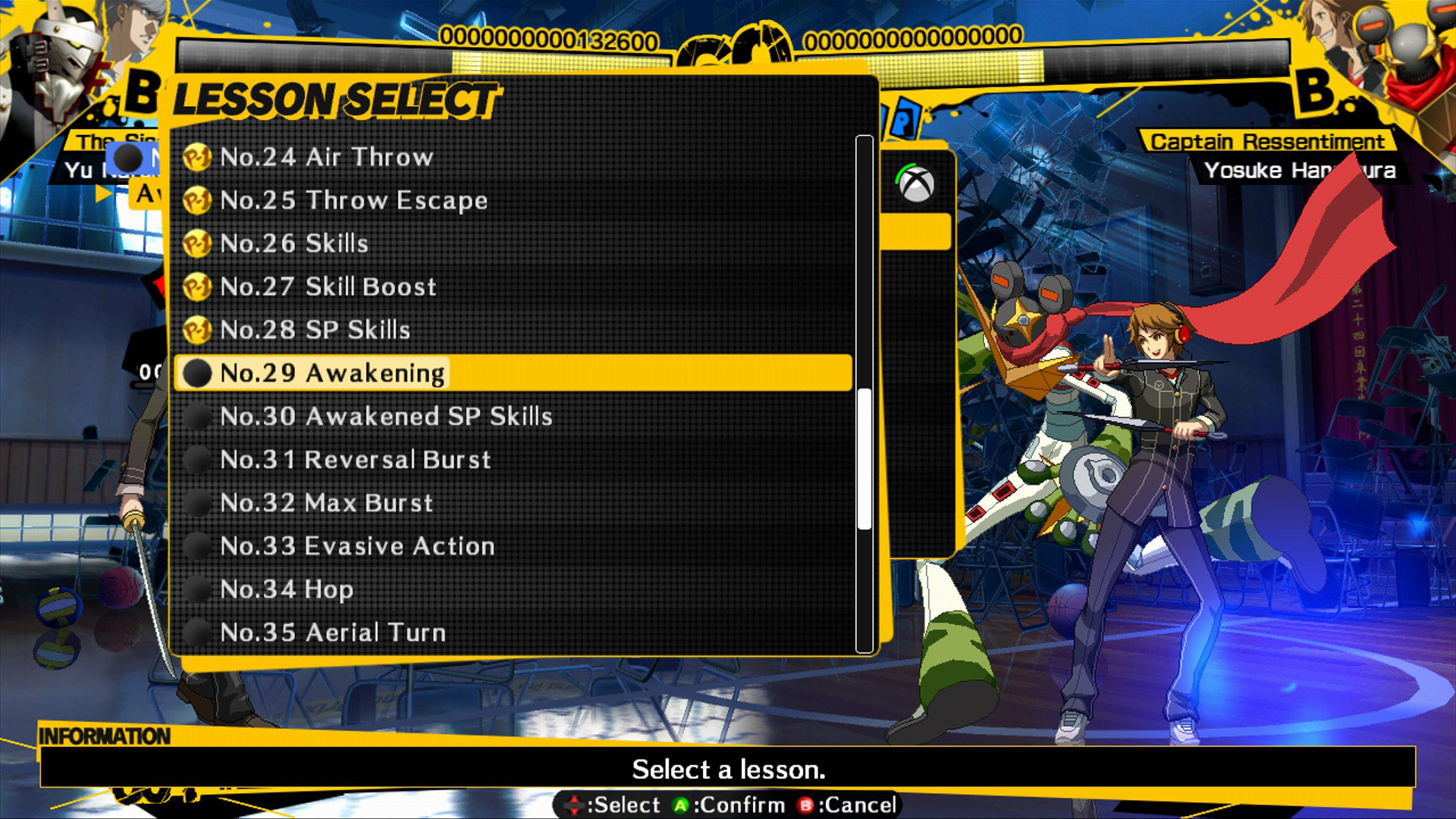 Persona 4: Arena screenshots showing Network Mode, challenges and ...