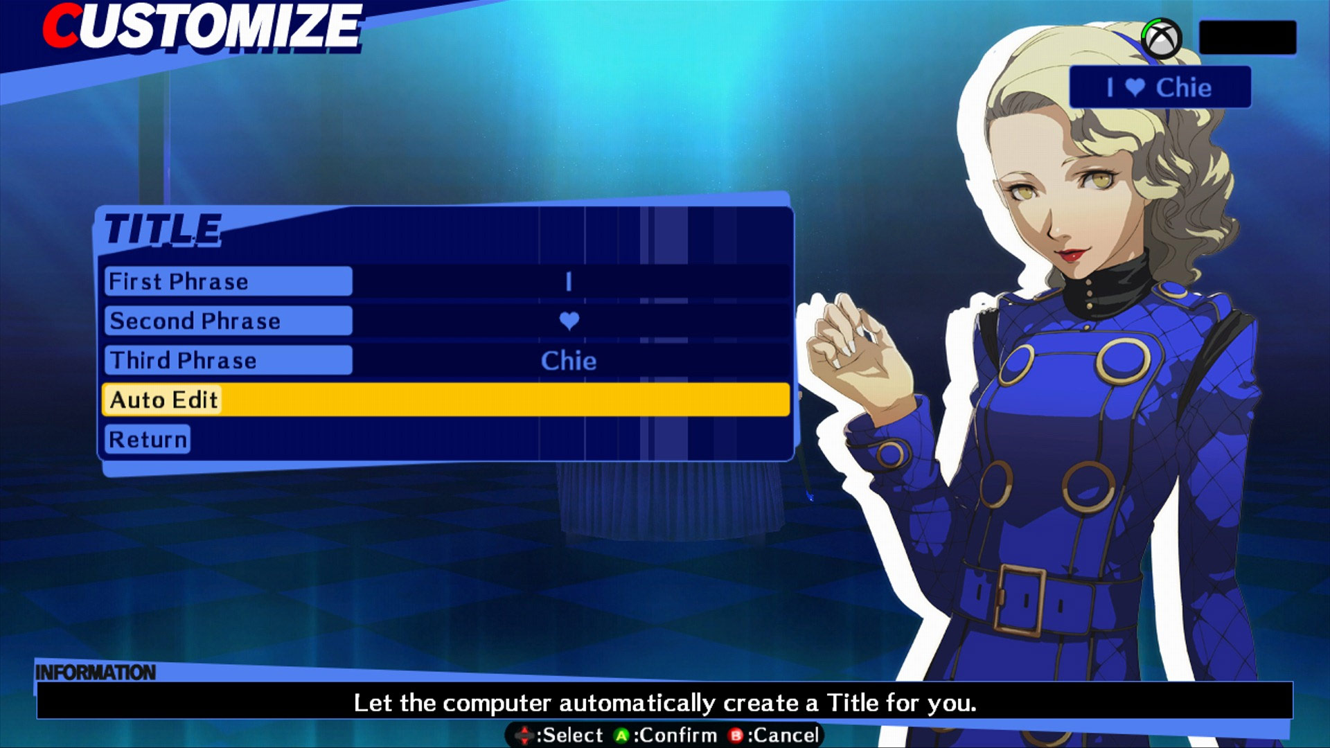 Persona 4: Arena screenshots showing Network Mode, challenges and ...