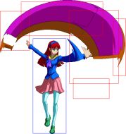 Dustloop Wiki has all Persona 4 Arena hitboxes available