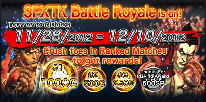 Street Fighter X Tekken Mobile tournament flyer