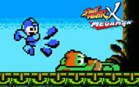 Street Fighter X Mega Man 8-bit wallpapers featuring Ryu, Blanka, Chun ...