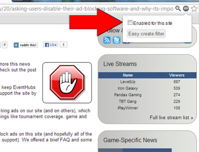Asking users to disable their ad blocking software, and why it's ...