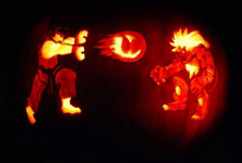 Halloween spirit: Fighting game pumpkin carvings