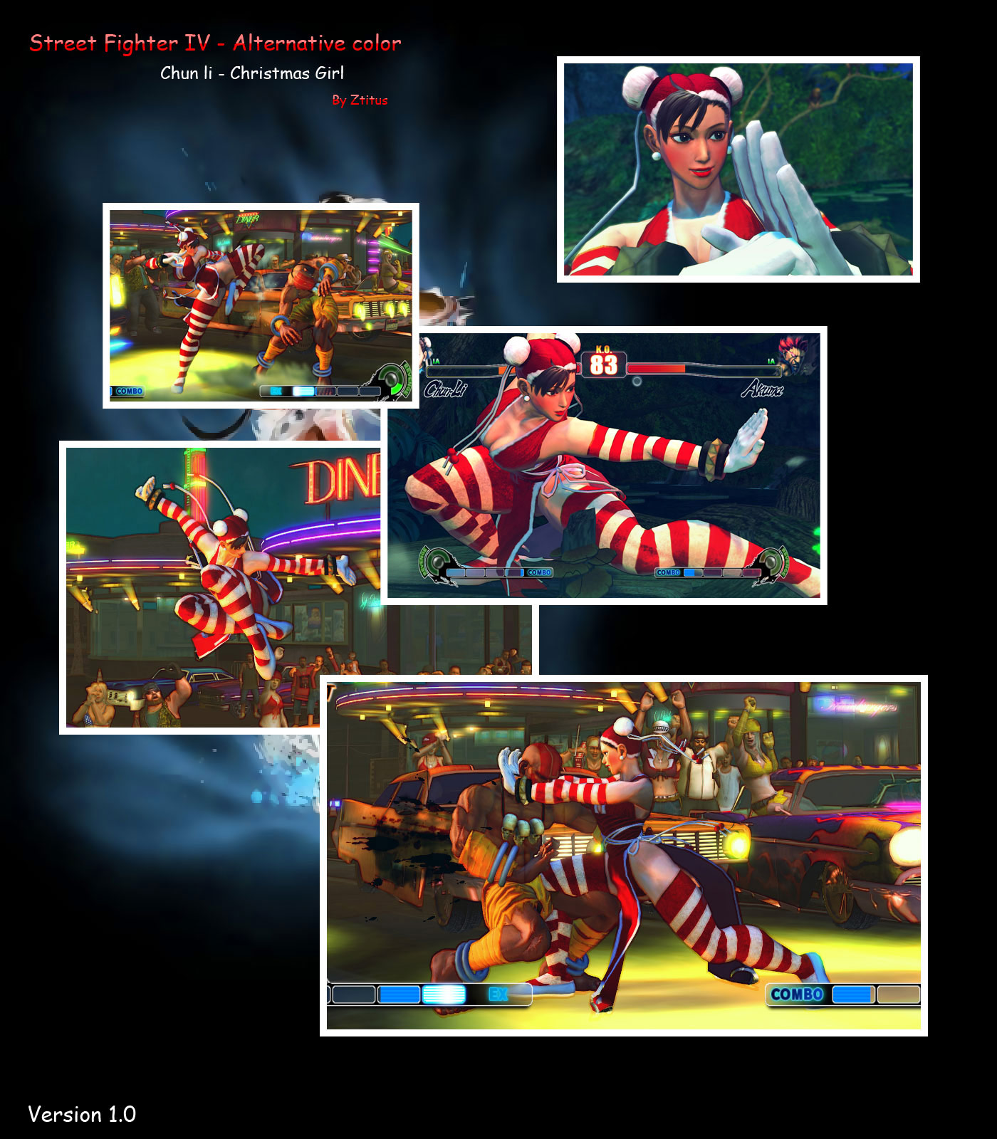 Christmas themed fighting game artwork, cosplay and more image #15