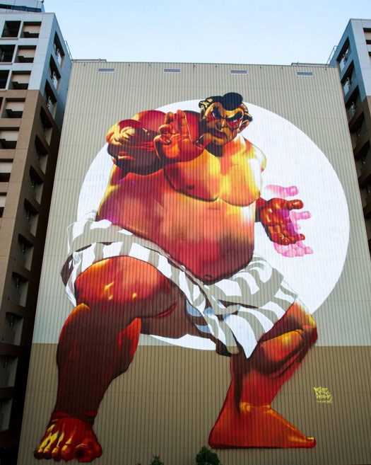 Giant E. Honda mural in Japan 1 out of 4 image gallery