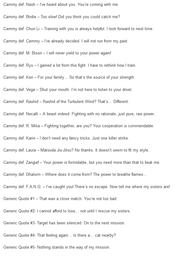 Street Fighter 5 Win Quotes 4 out of 6 image gallery