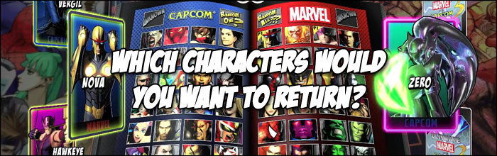 Here are the poll results for which characters that debuted in MvC3 ...