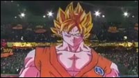 French soccer fans raise a giant banner of Goku and Dragon Balls, and ...