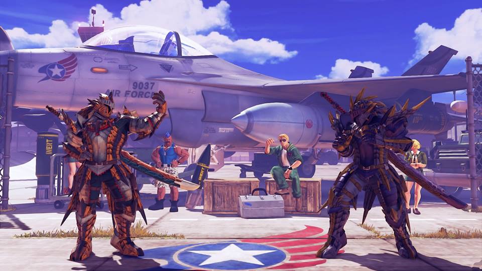 Ken's Rathalos Monster Hunter armor and Nash's Captain Commando costume ...