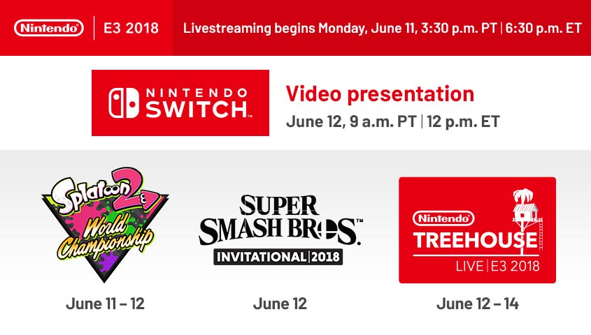 Nintendo's E3 2018 schedule 1 out of 1 image gallery