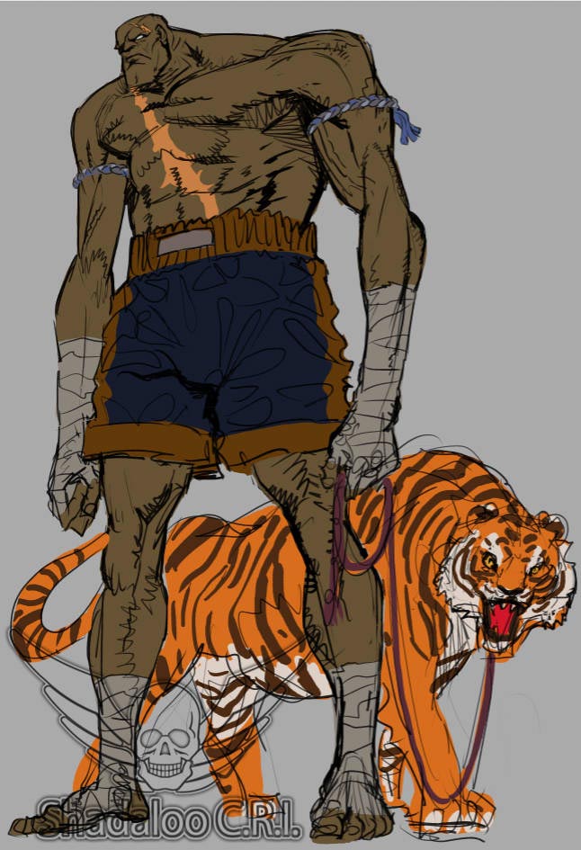 Sagat's SF5 concept art 3 out of 5 image gallery