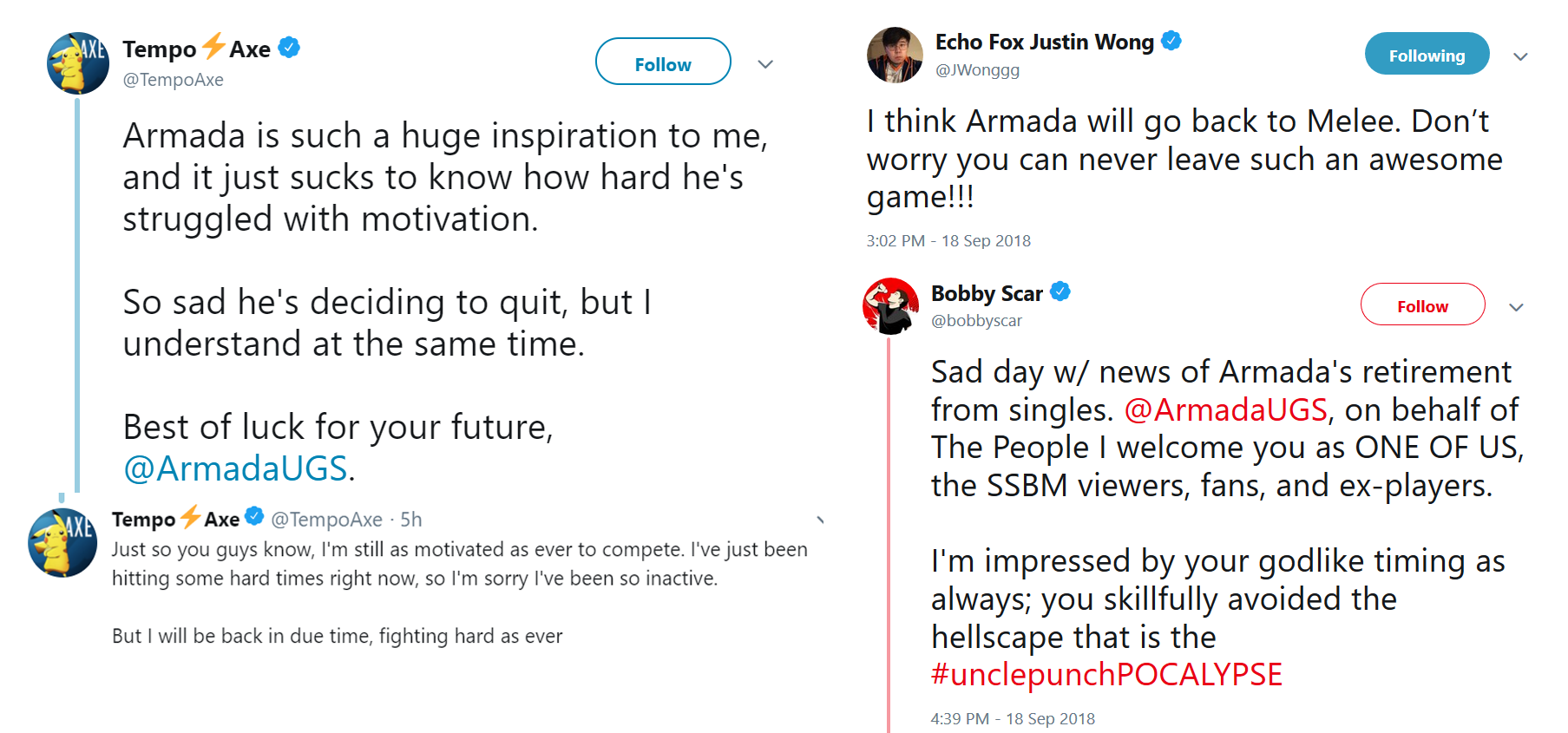 Smash Bros. and FGC community reactions to Armada's retirement 1 out of ...