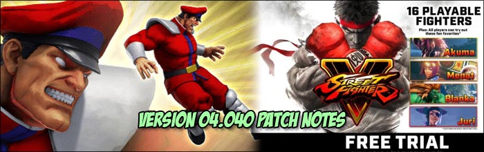 Street Fighter 5: Arcade Edition version 04.040 patch notes