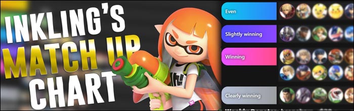 Armada releases his Inkling match up chart for Super Smash Bros. Ultimate