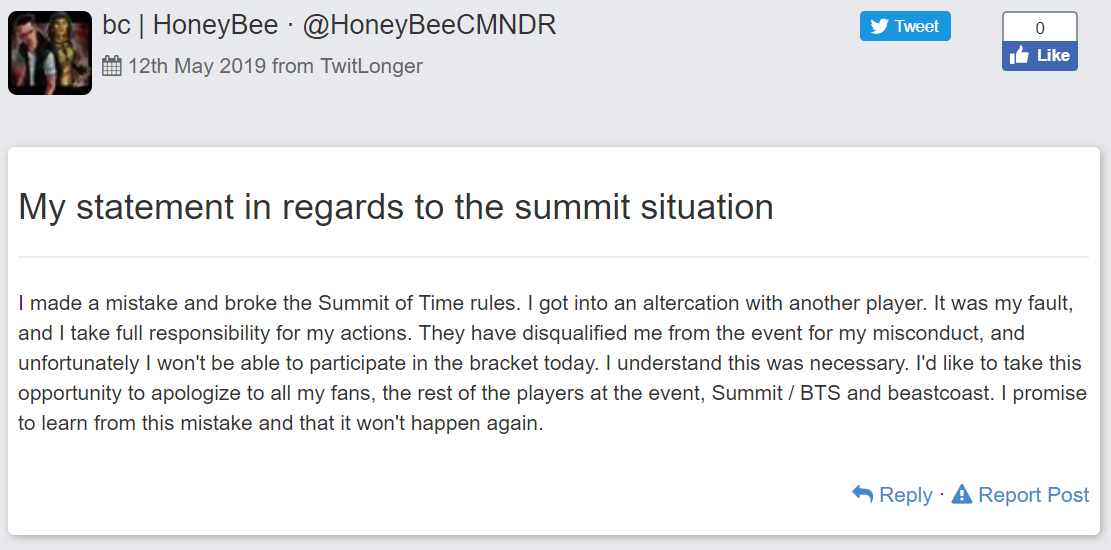 HoneyBee disqualified from Summit of Time 1 out of 2 image gallery