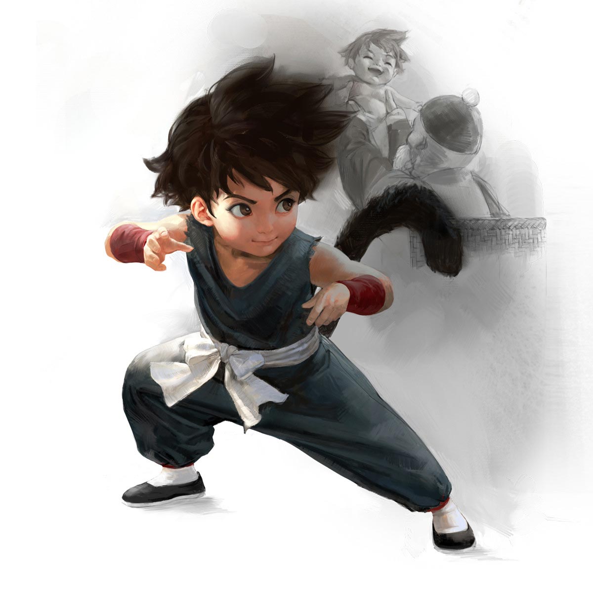 Sangsoo Jeong's realistic depiction of Kid Goku 1 out of 1 image gallery