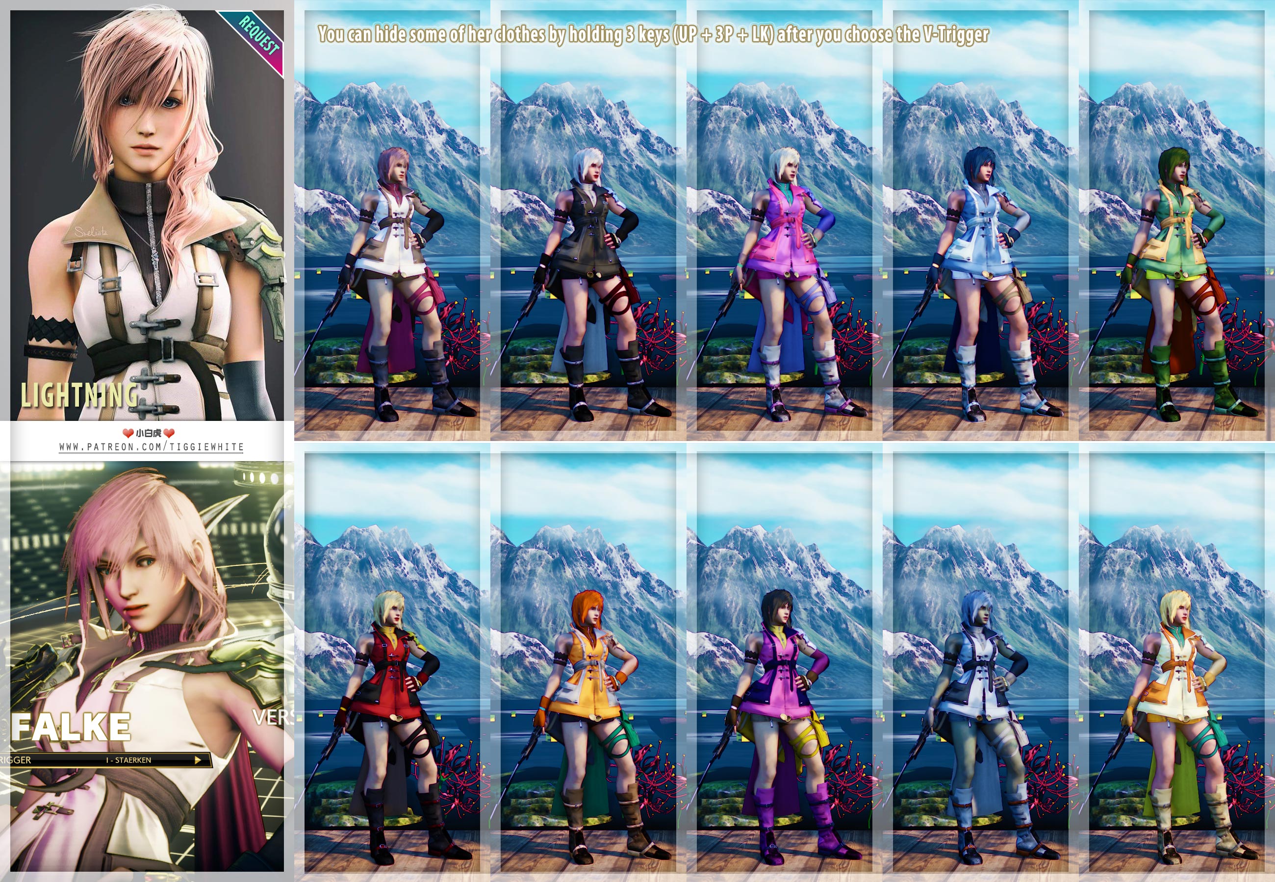 Street Fighter V Arcade Edtion King, Whip and Lightnign Mods | JCR ...