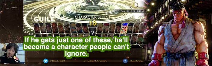 Daigo believed Ryu needed improved attack power in the mid range, a ...