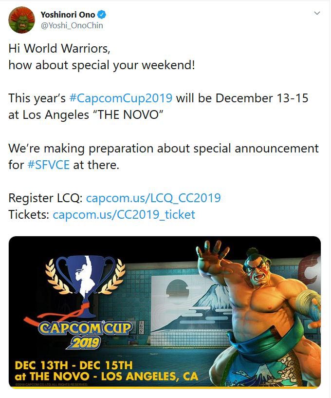 Ono Promises A Special Street Fighter V Champion Edition Announcement ...