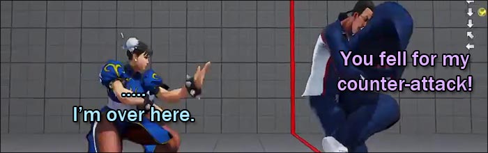 F.A.N.G's successful V-Skill 2 against Chun-Li's head stomp is ...