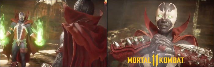 In-game footage of Jacqui's Hellspawn costume and her intro dialogue ...