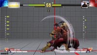 Another amazing sequence sees Akuma parry two full Kage axe kick combos ...