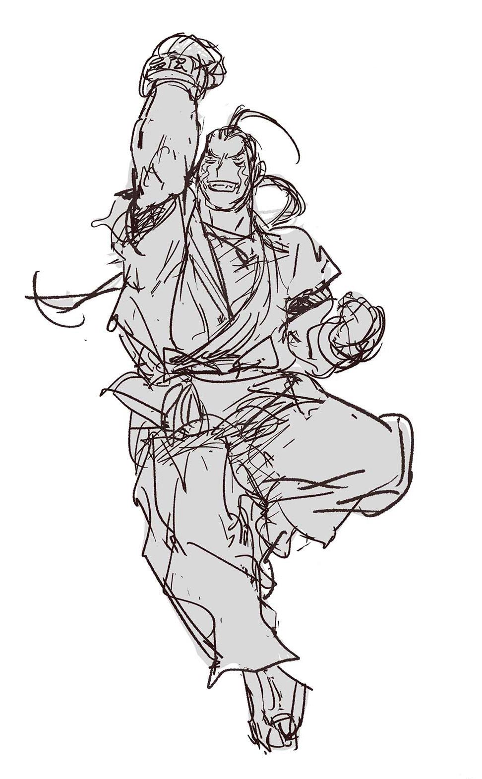 Street Fighter V Champion Edition Dan Concept Art | JCR Comic Arts
