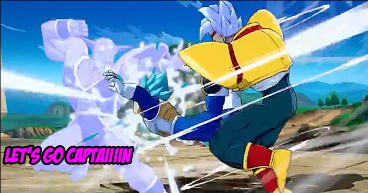 EVO Moment #37, except it's Captain Ginyu parrying Vegeta's face as he ...