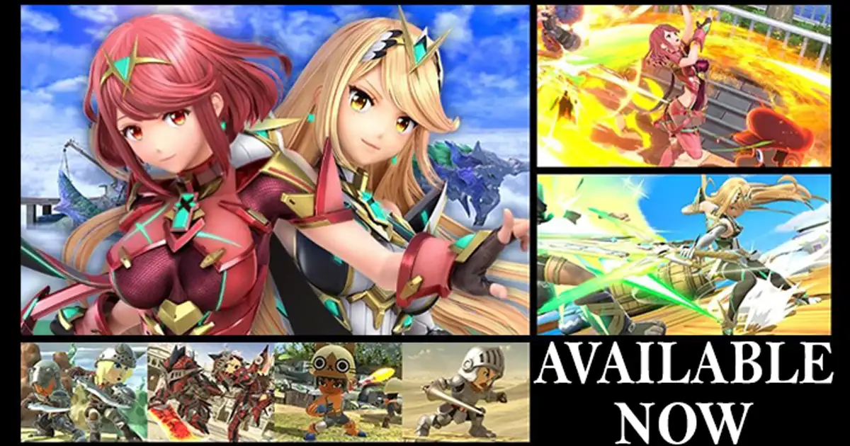 Pyra and Mythra are now available in Super Smash Bros. Ultimate