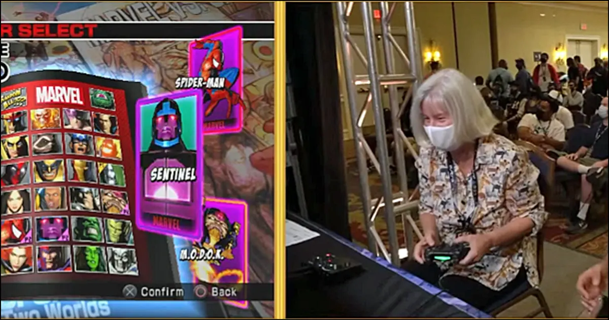 Senior couple who captured everyone's attention playing Marvel vs ...