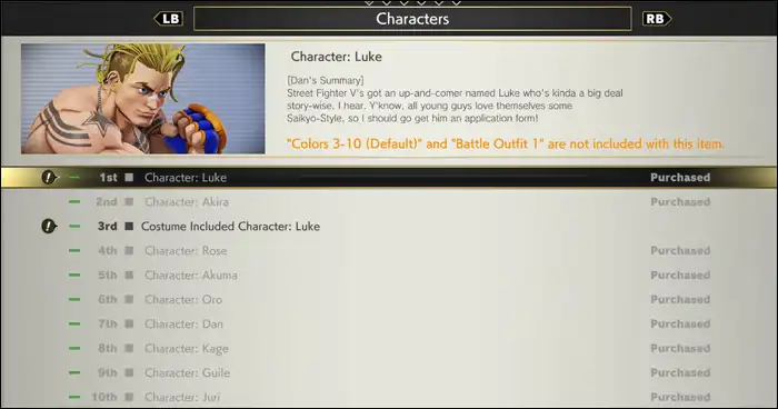 Here are the most downloaded DLC characters in Street Fighter 5 right now