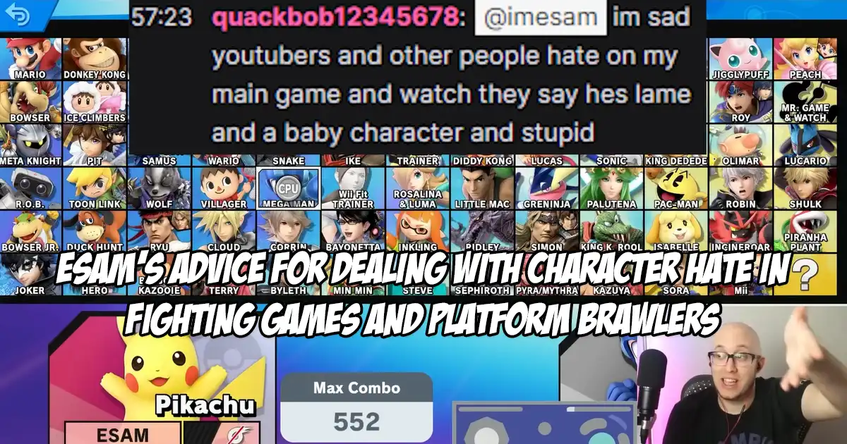 Esam explains how to deal with character hate by outlining how every ...