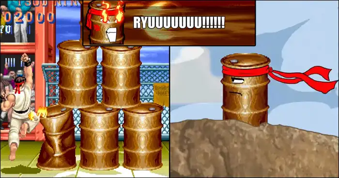 Bonus stage's 'Barrel' from Street Fighter 2 seeks revenge against Ryu ...
