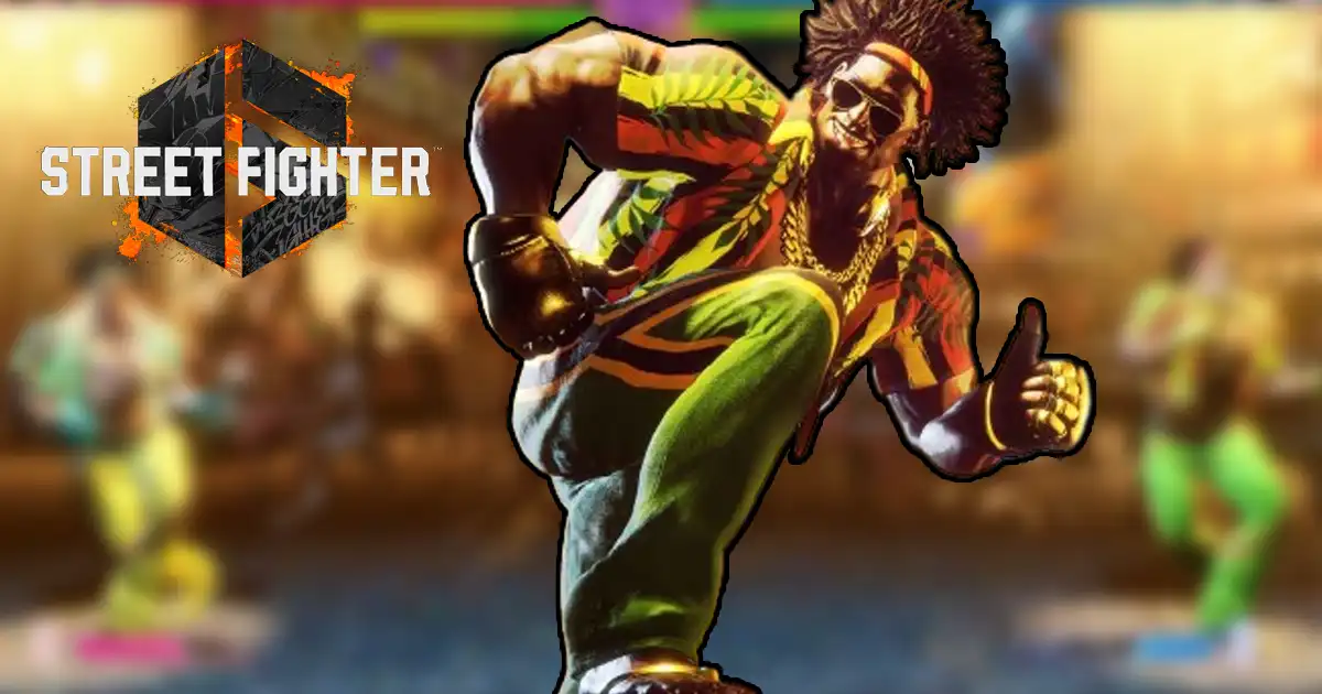 Dee Jay players perform a gentlemanly dance off for the crowd during Street Fighter 6 tournament ...