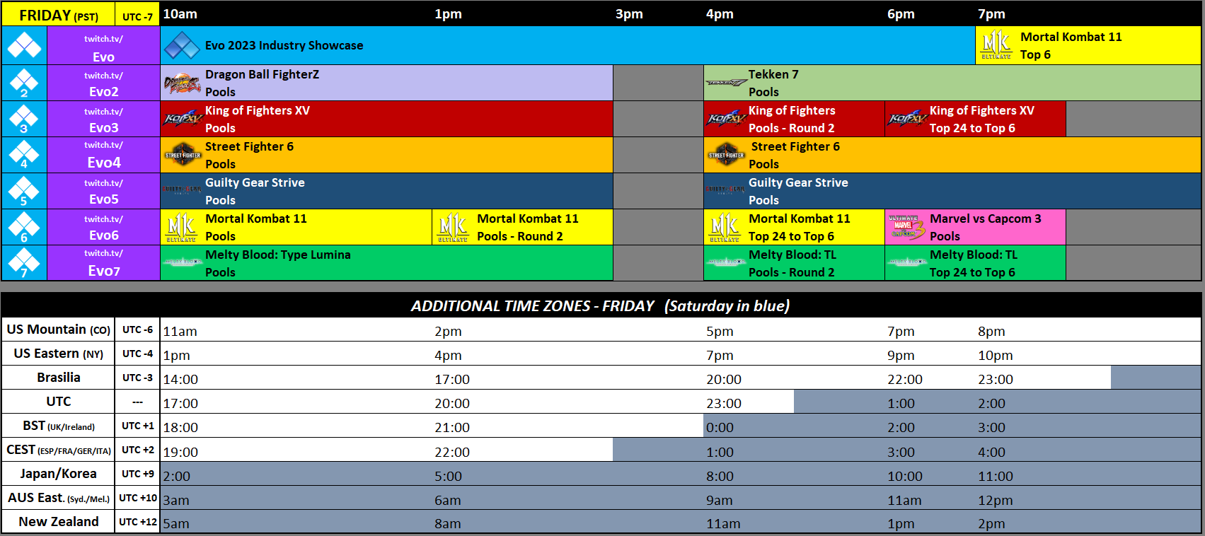 EVO 2023 Event Schedule 1 out of 3 image gallery EVO 2023 Event Schedule 1 out of 3 image gallery