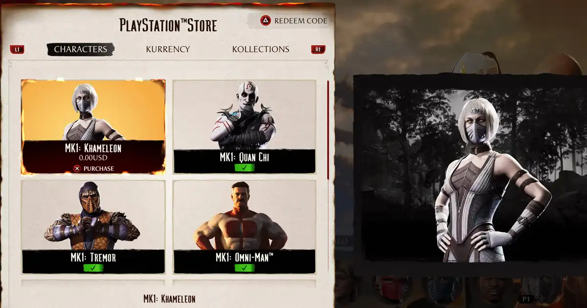 Khameleon Kameo now available in Mortal Kombat 1