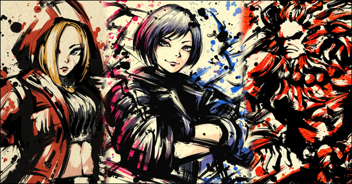 Petan's outstanding heavy ink Street Fighter and Tekken portraits ...