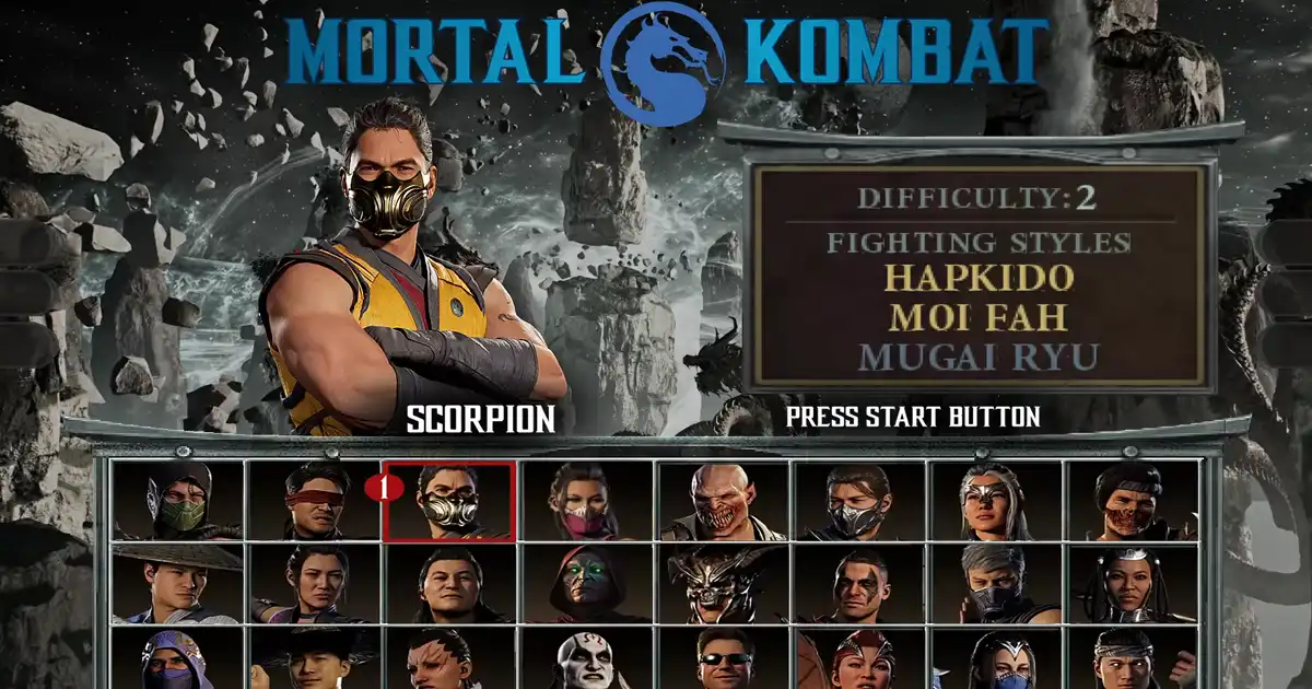 Mortal Kombat 1 recreated in the style of Mortal Kombat: Deception