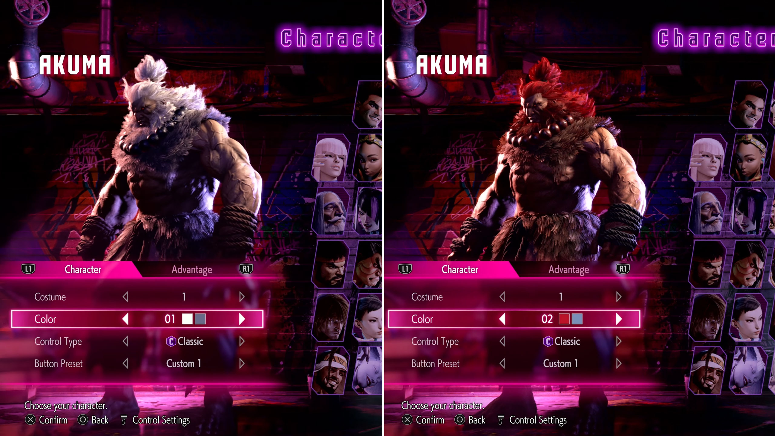 Street Fighter 6 Akuma colors 1 - 10 1 out of 10 image gallery